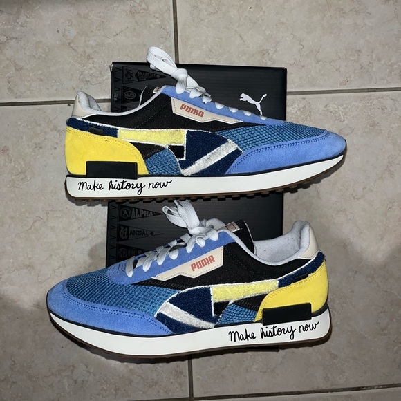 Puma | Shoes | Puma Black Fives X Future Rider Star Sapphire Maize Mens ...